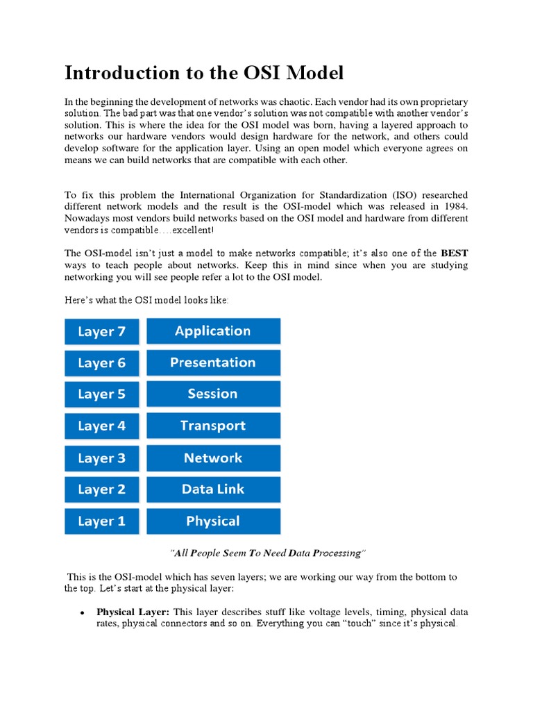Osi | PDF | Osi Model | Network Packet