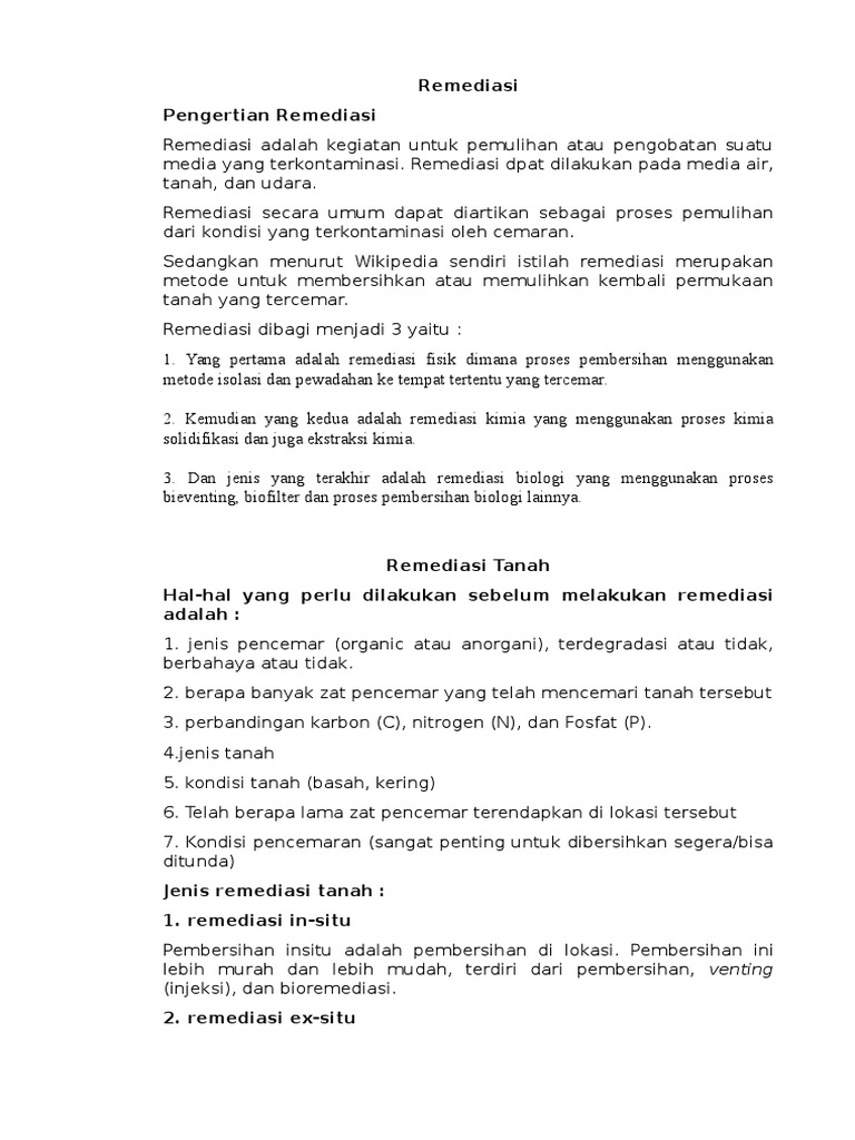 Materi Remediasi | PDF