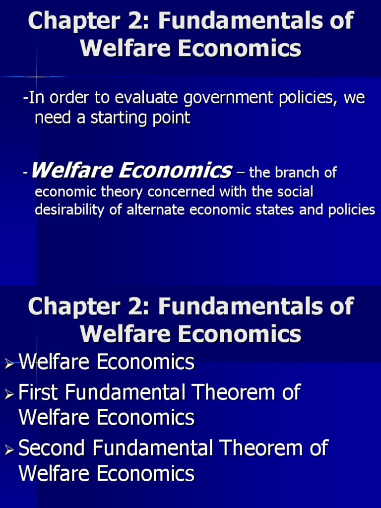 Understanding the Fundamentals of Welfare Economics | PDF | Welfare Economics | Utility