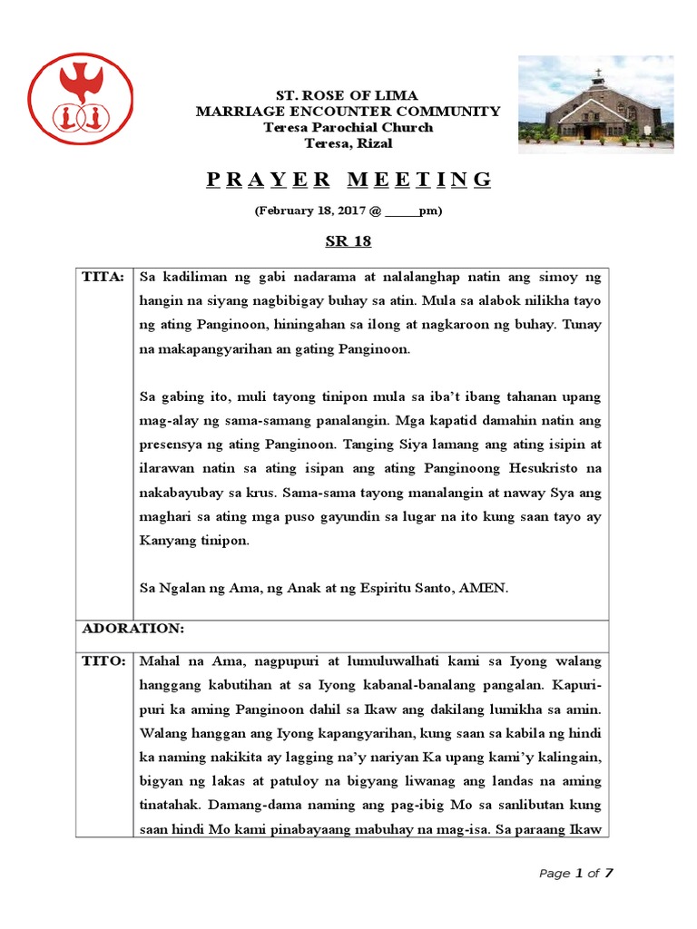 Prayer Meeting | PDF