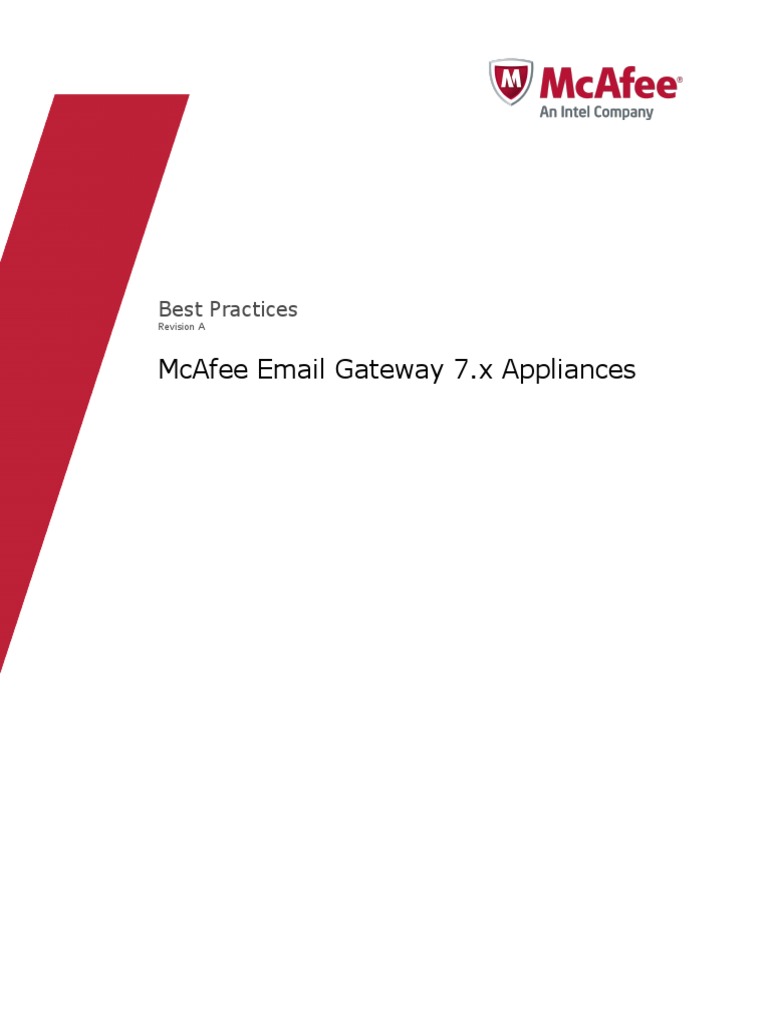 Mcafee Email Gateway Best Practices | PDF | Router (Computing) | Proxy ...