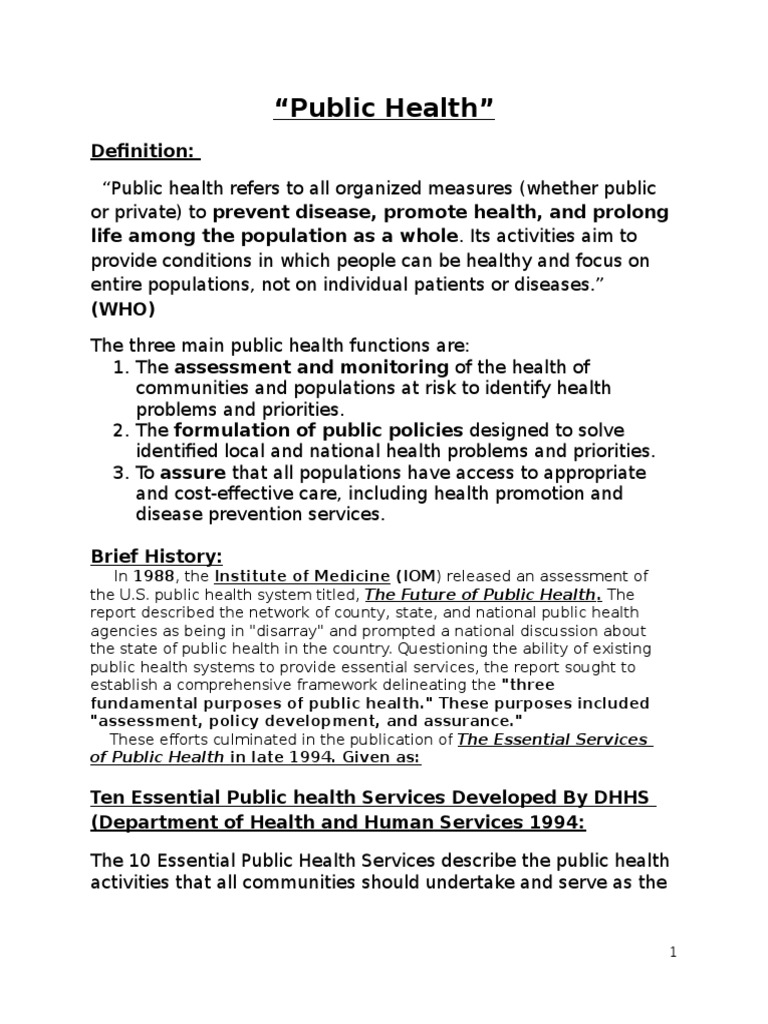 "Public Health": Definition | PDF | Public Health | Health Economics