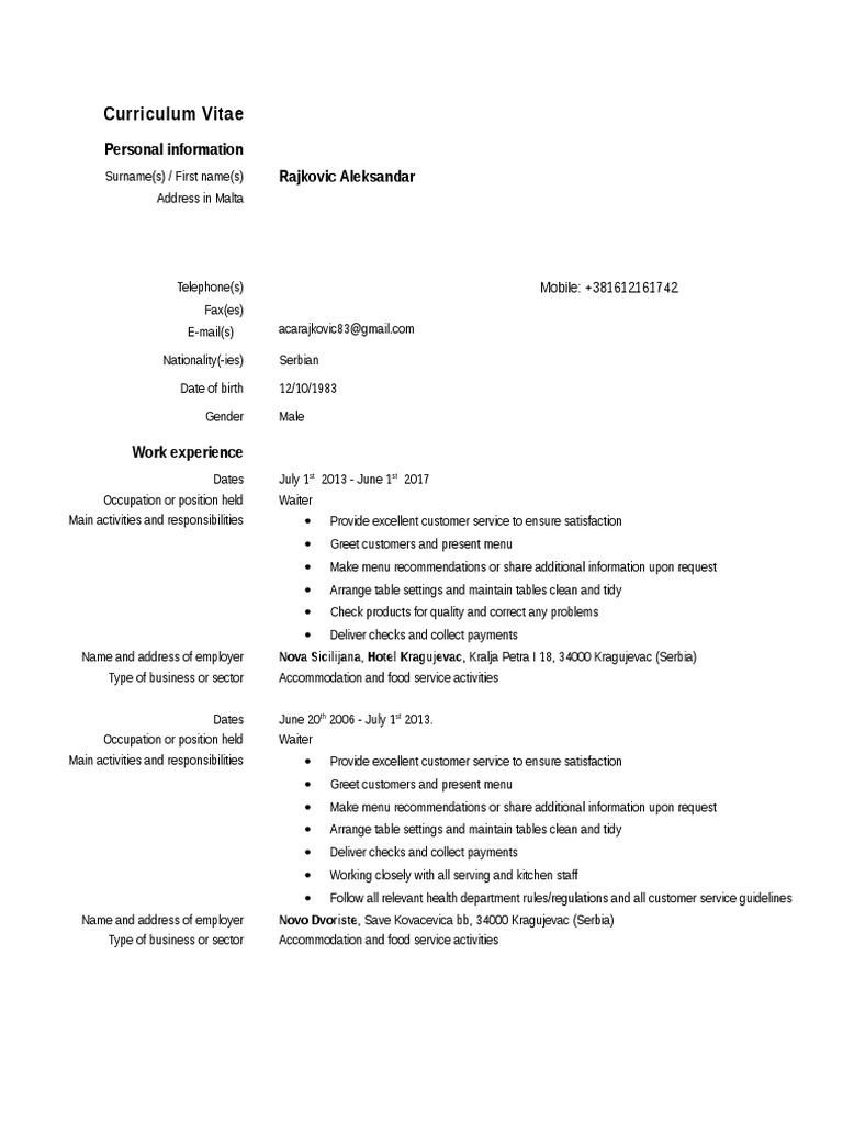 GSDGD | PDF | Waiting Staff | Serbia