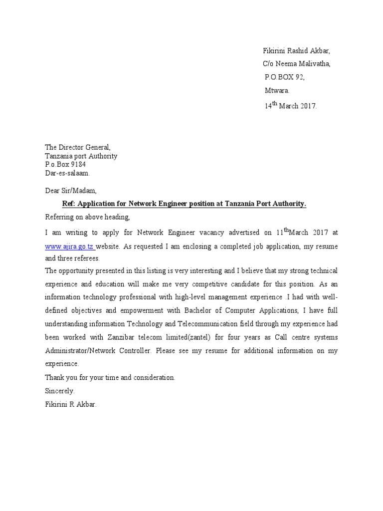 Fikirini Letter Tpa | PDF