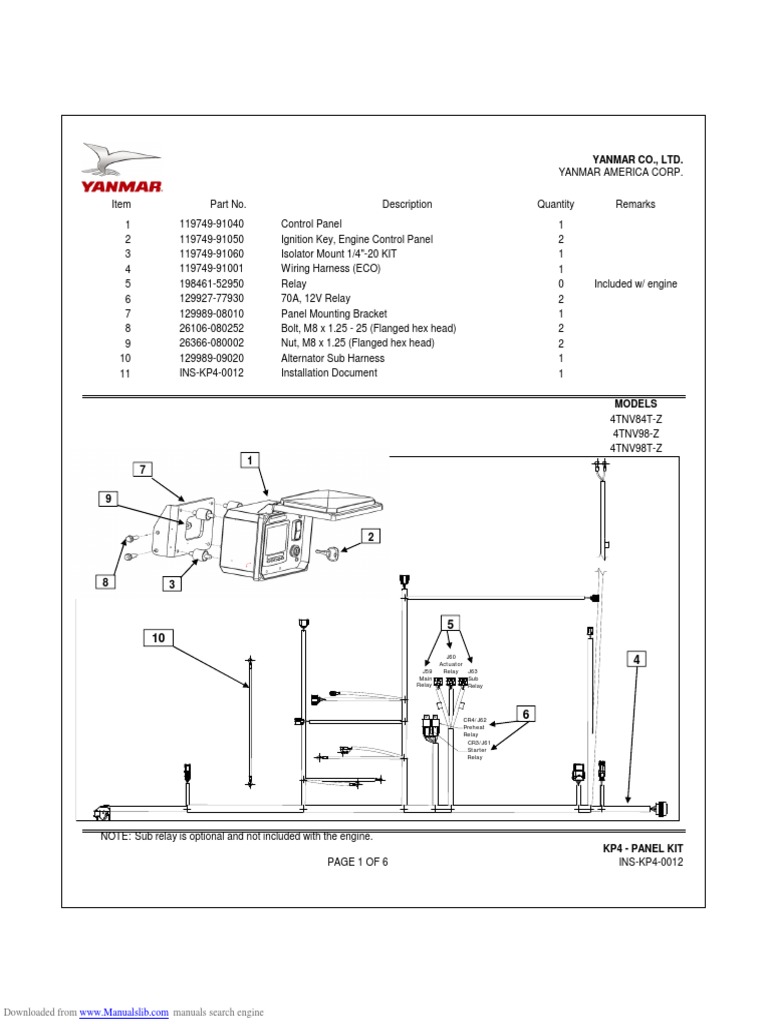 Yanmar Co., LTD.: Downloaded From Manuals Search Engine | PDF ...