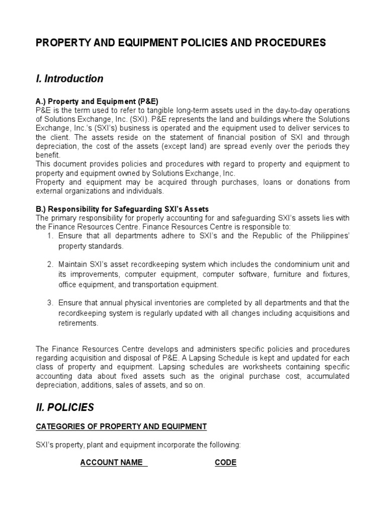 CAPEX Accounting Policy | PDF | Depreciation | Fair Value