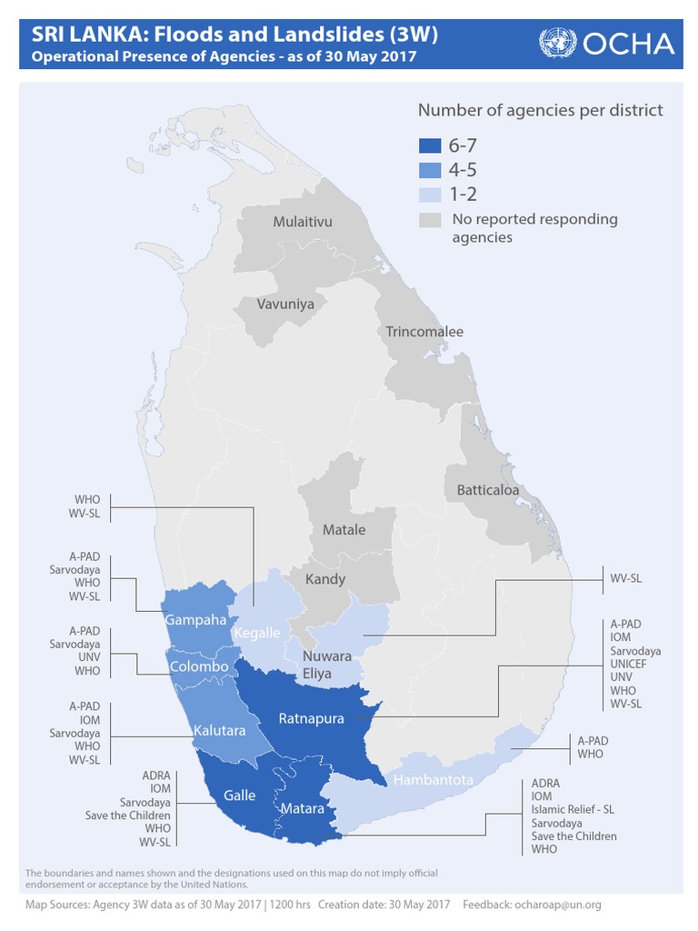 Sri Lanka Flood 2017 3W With Table 300517 | PDF | Search And Rescue ...
