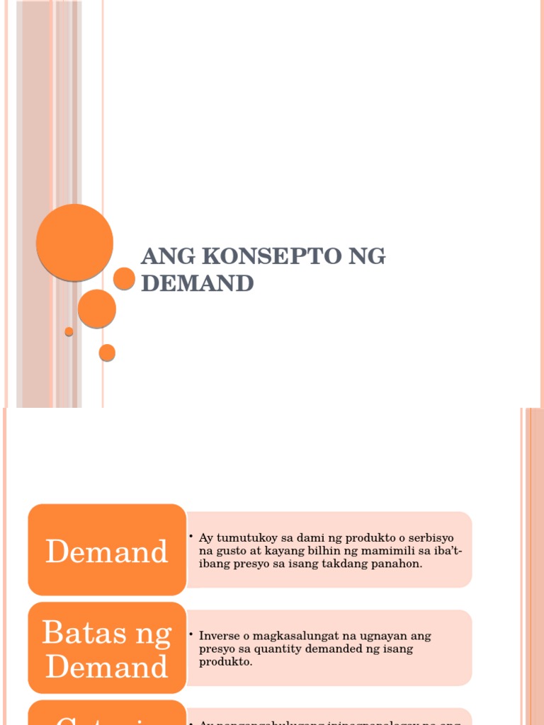 Ang Konsepto NG Demand | PDF