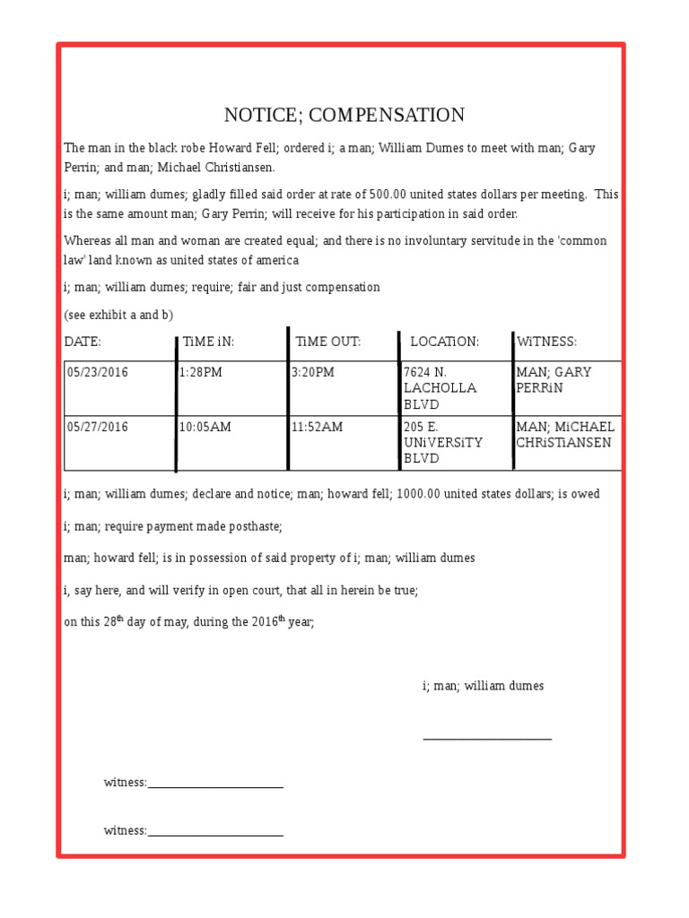 Compensation Notice for Meetings | PDF | Politics | Law