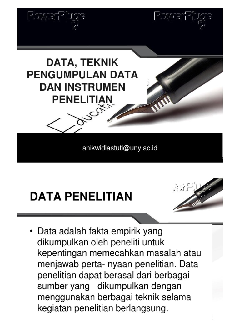 Penelitian 5 Data Teknik Pengumpulan Data Instrumen Penelitian Pdf Pdf