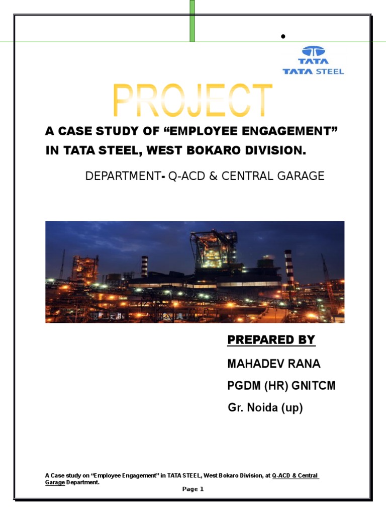 Employee Engagement at Tata Steel Bokaro | PDF | Employment | Leadership