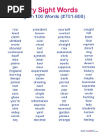 Grade 6 Sight Word List | PDF | Nature