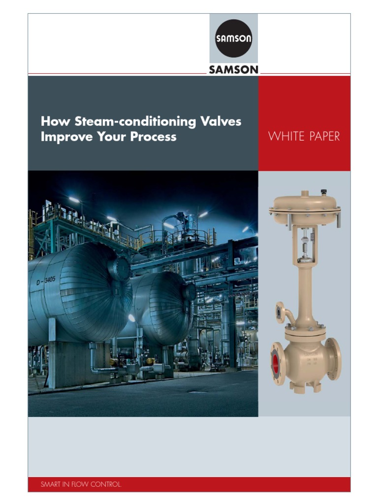 Whitepaper - Steam Conditioning Valves | PDF | Steam | Drop (Liquid)
