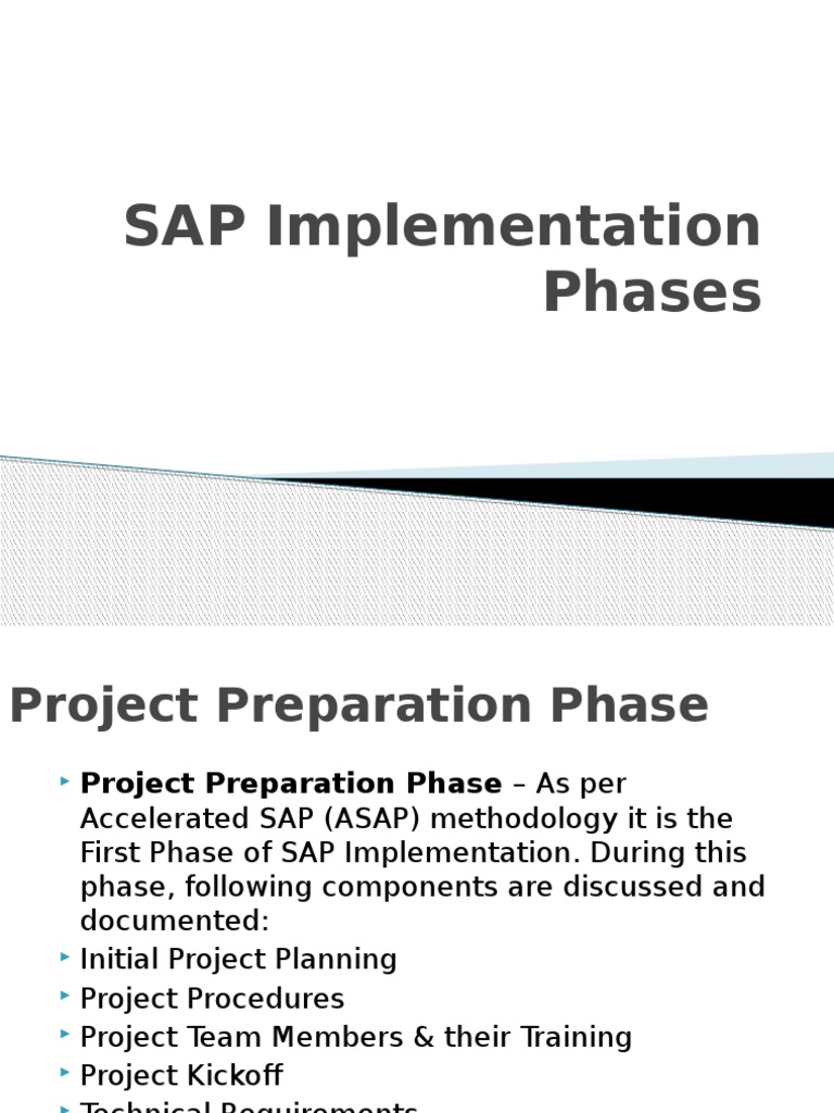 SAP Implementation Phases | PDF | Business Process | Systems Engineering