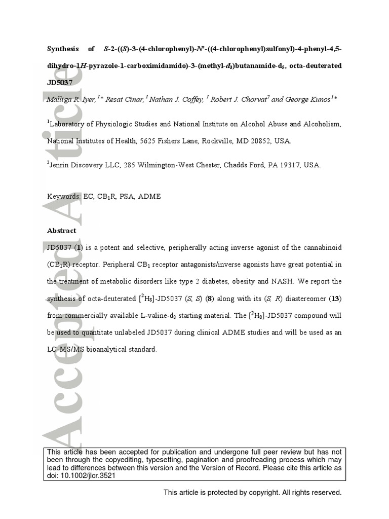 Malliga R. Iyer, Resat Cinar, Nathan J. Coffey, Robert J. Chorvat and ...