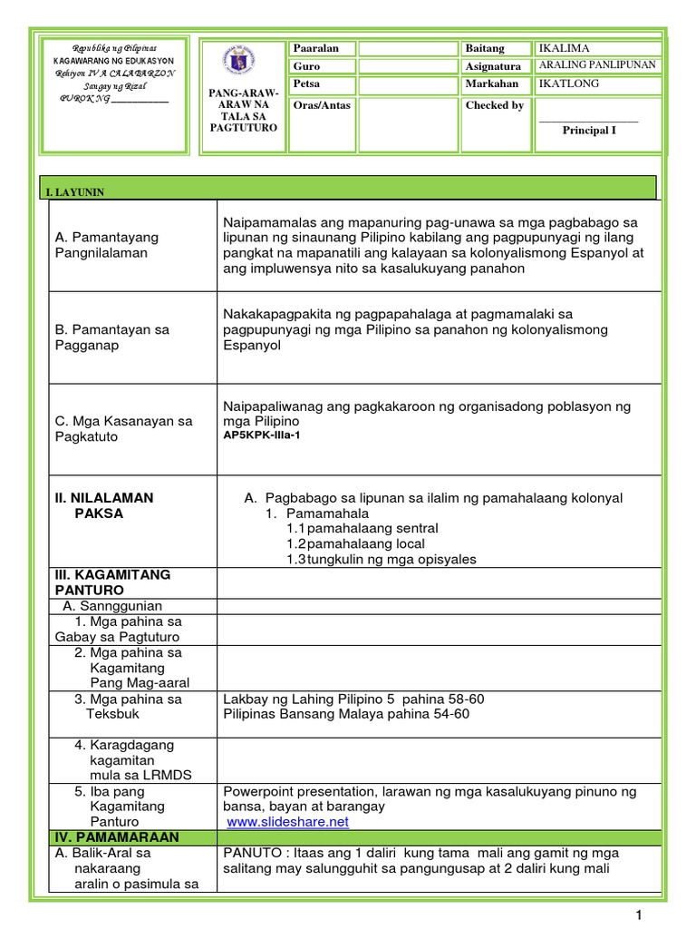 AP 5 - Week 1 Day 1 of 2 3rd Quarter | PDF