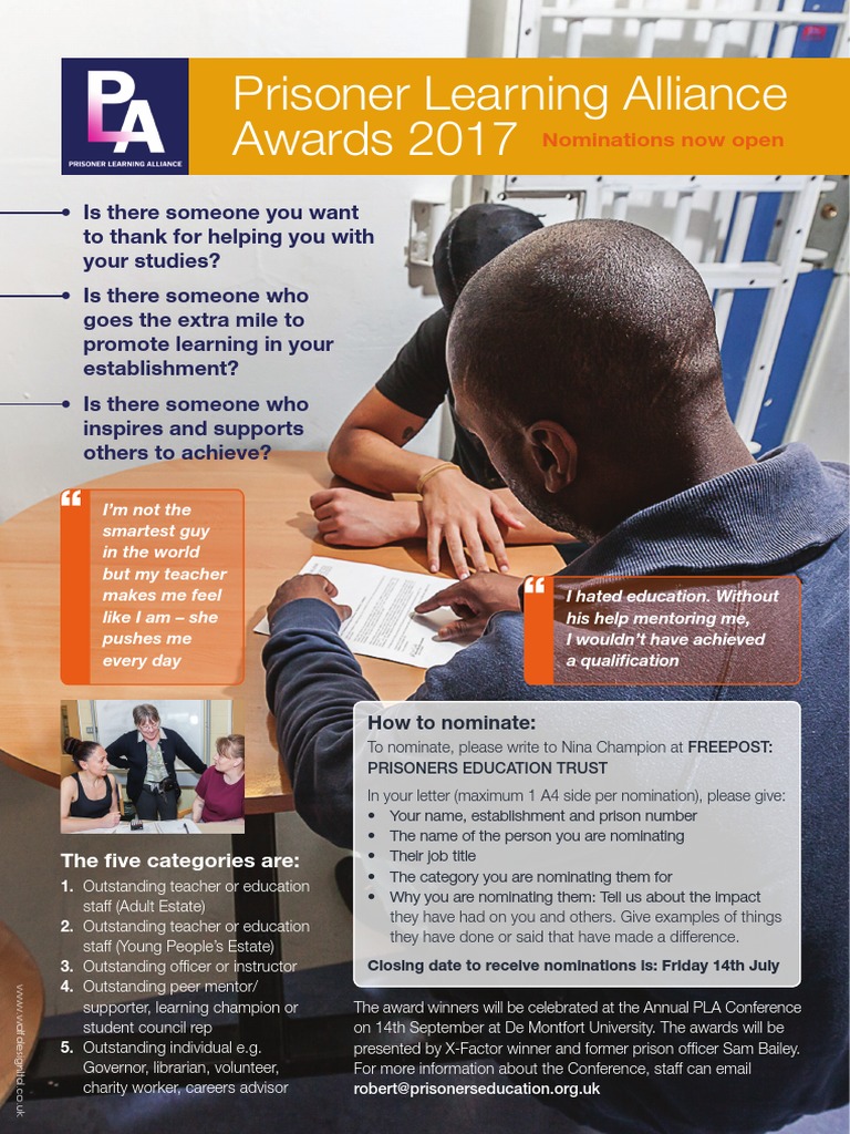 PLA Award Poster Proof4 | PDF | Teachers | Further Education