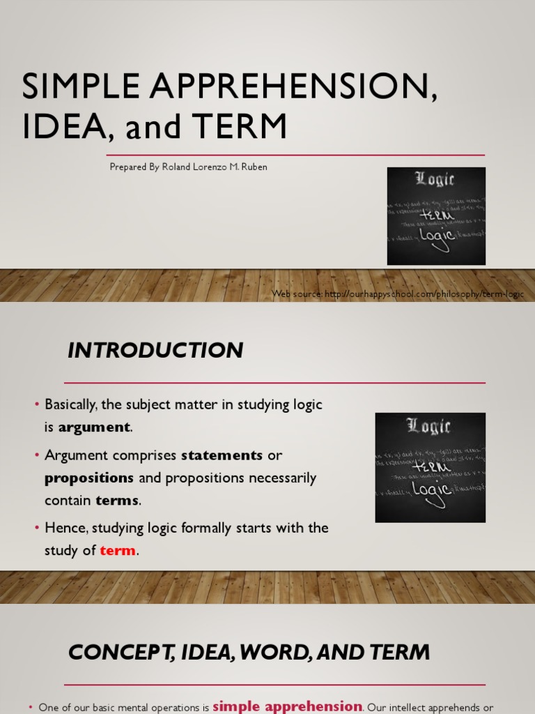 Simple Apprehension Idea and Term(4) | Idea | Grammatical Number