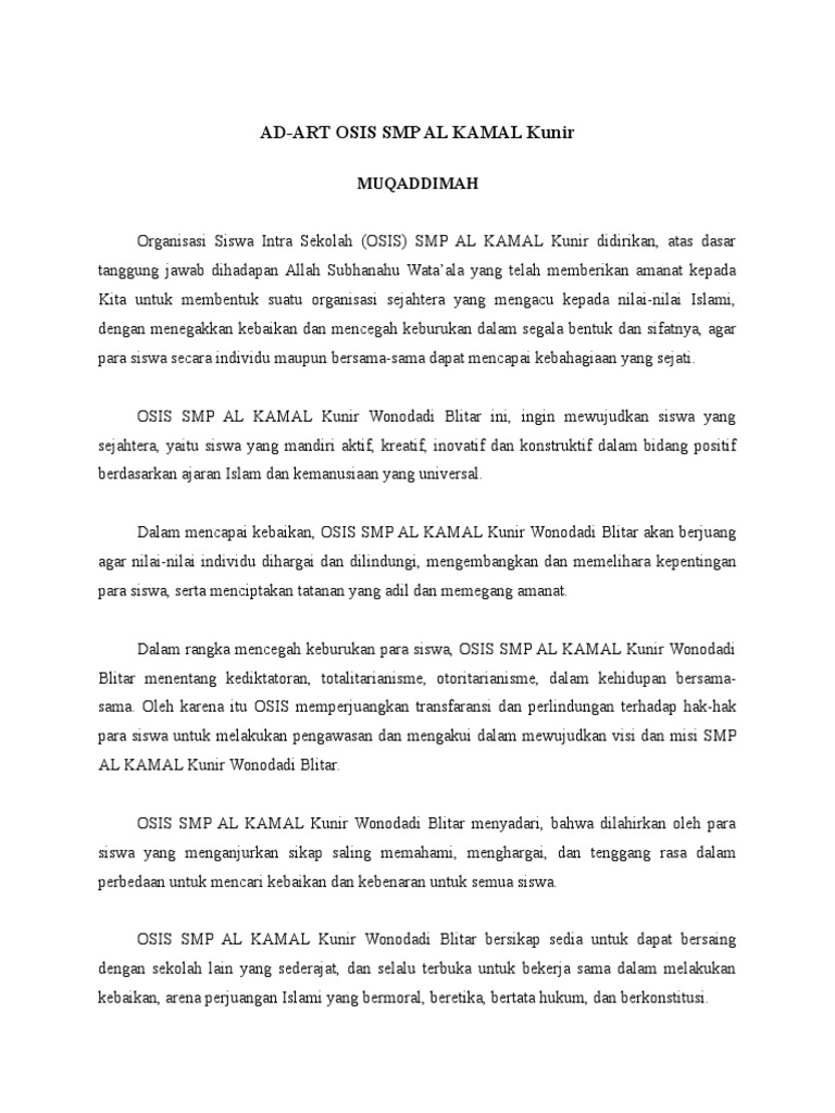 AD-ART OSIS SMP AL KAMAL | PDF