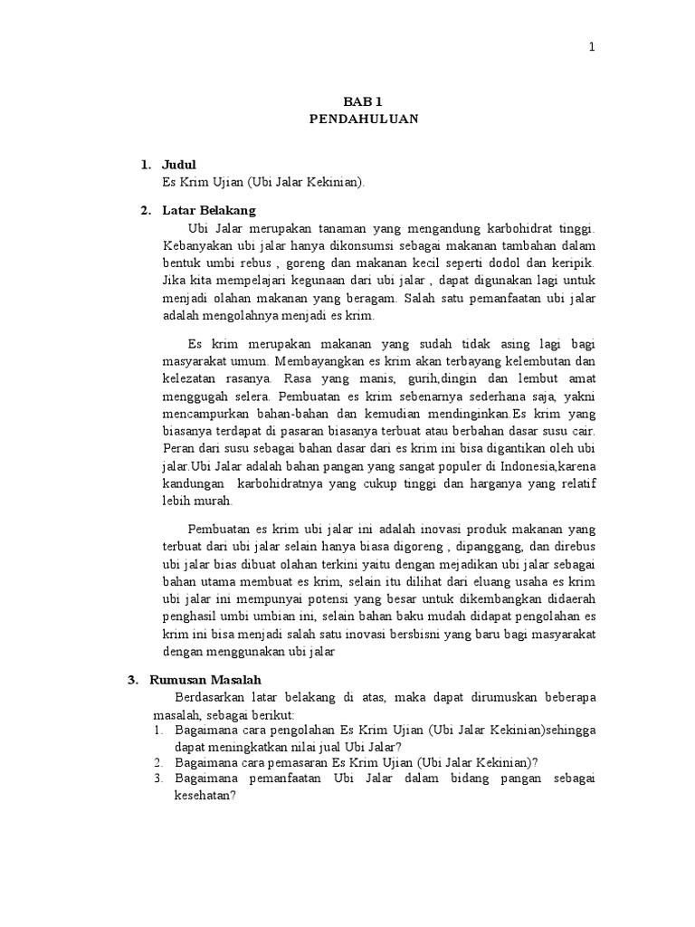 Proposal Bab 123 | PDF