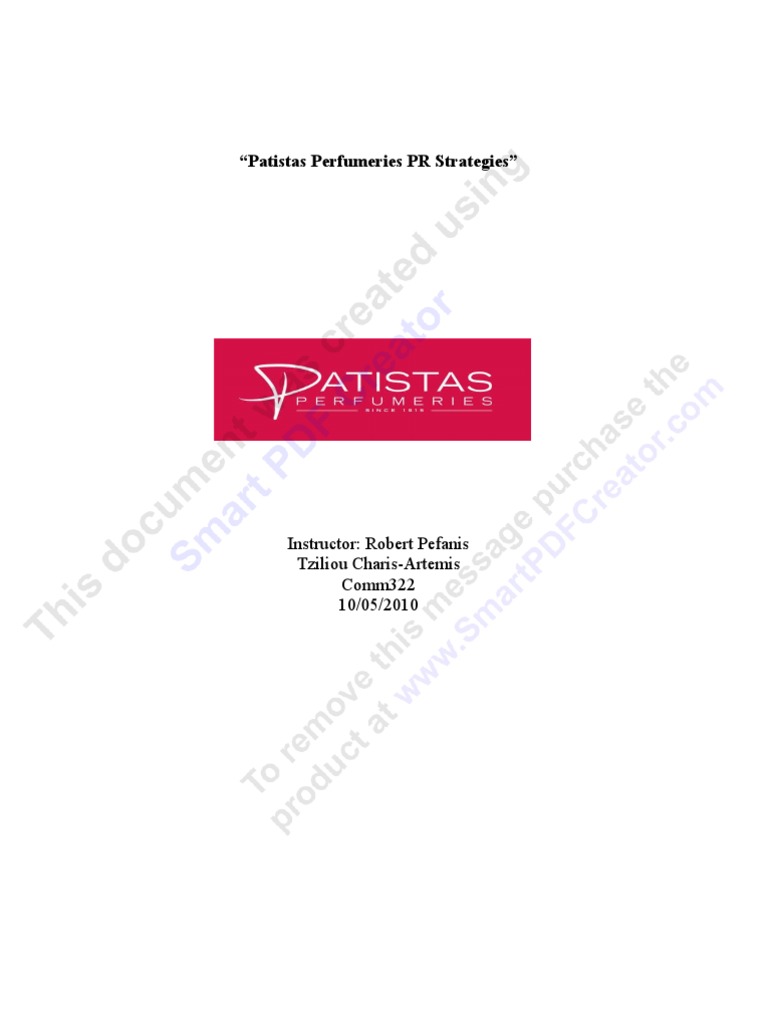 Comm322-R Pefanis | PDF | Public Relations | Target Audience