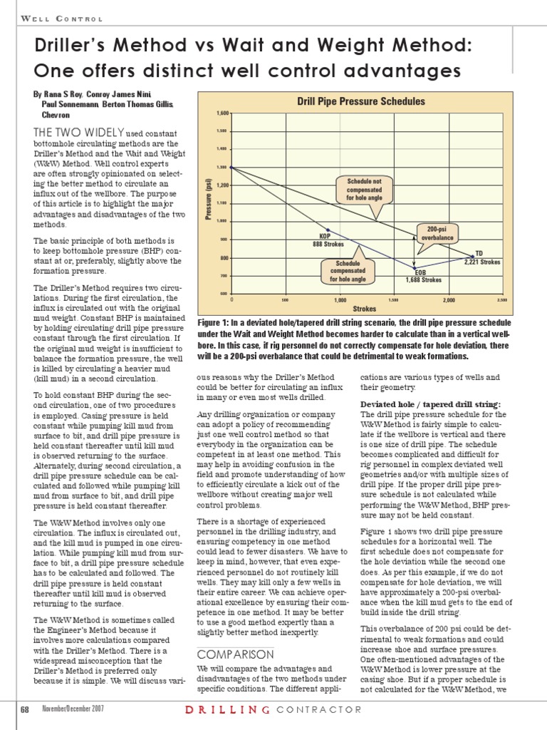Driller's Method offers well control advantages | PDF | Drilling Rig ...