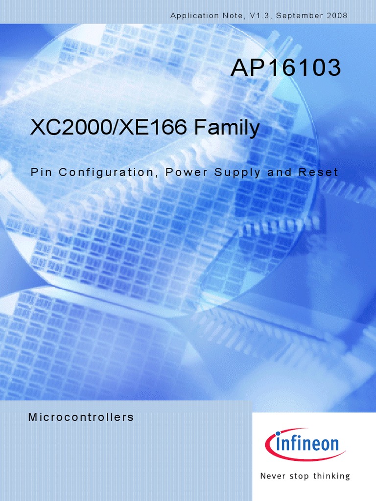 Ap1610313 XC2000 XE166 Family Pin Power Reset | PDF | Power Supply ...