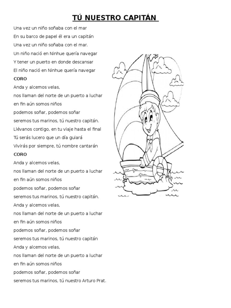 Tú Nuestro Capitán: Letra y Mensaje | PDF | Poesía