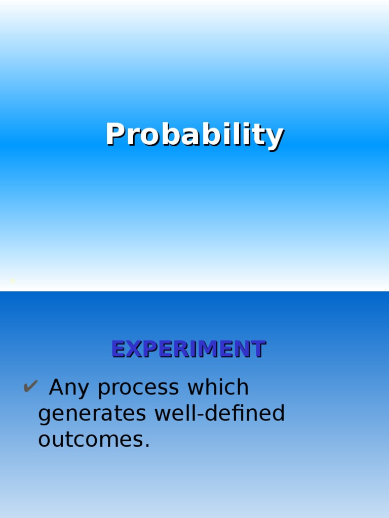 Probability | PDF | Probability | Applied Mathematics