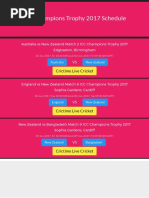 ICC Champions Trophy 2025 Full Schedule | PDF
