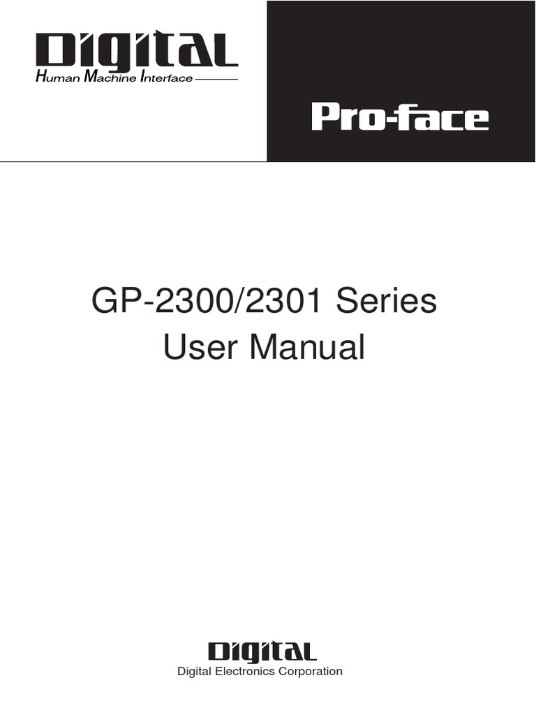 GP-2300/2301 Series User Manual: Digital Electronics Corporation | PDF ...