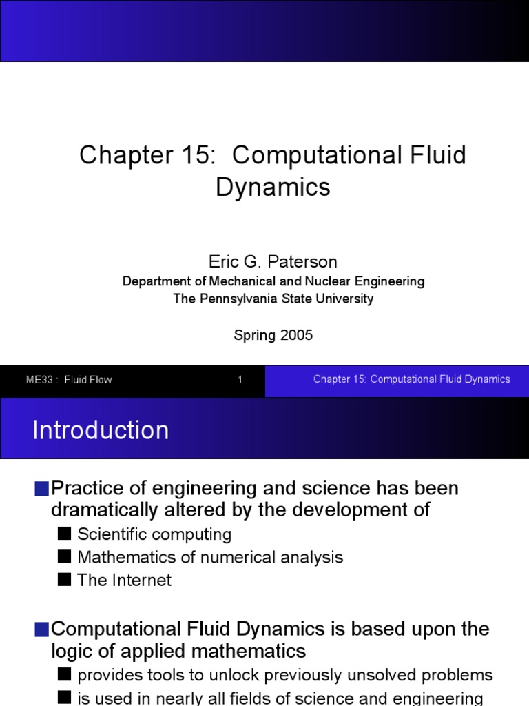 Chapter 15: Computational Fluid Dynamics | Computational Fluid Dynamics ...