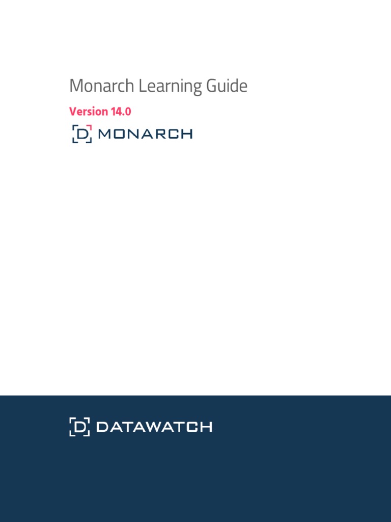 Monarch Learning Guide | PDF | Portable Document Format | Expert