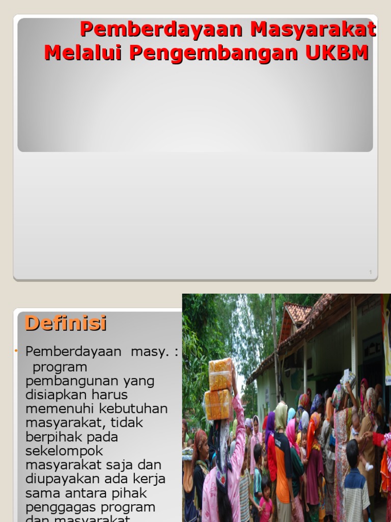 Pemberdayaan Masyarakat Melalui Ukbm | PDF | Pengembangan Diri