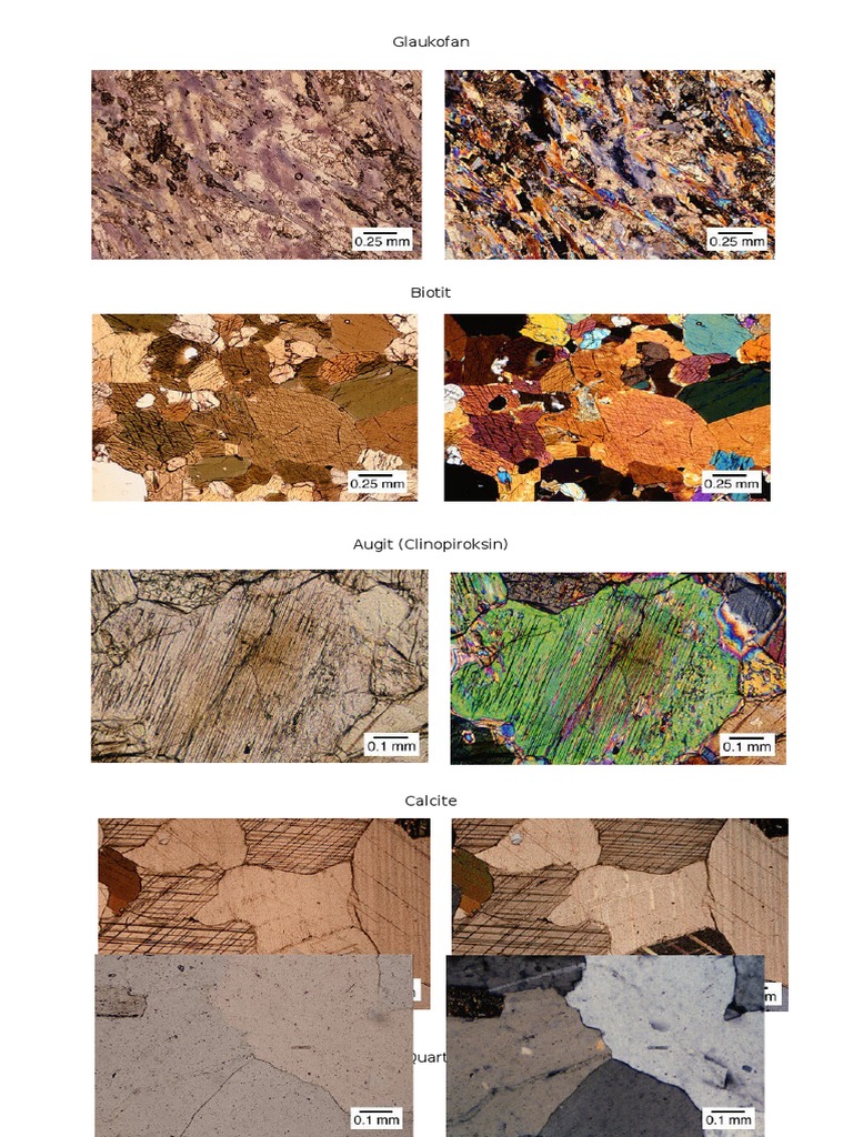 Mineral Composition and Types List | PDF