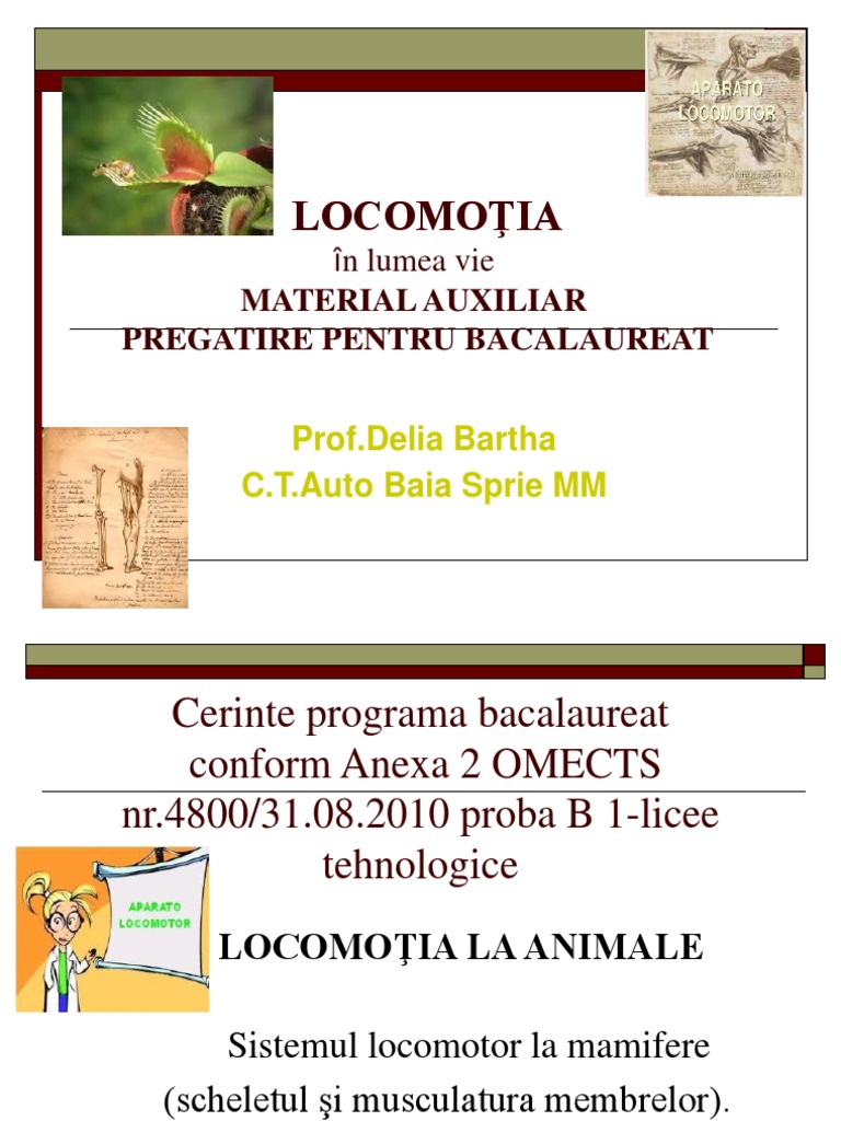 Biologie PT Bac Locomotia | PDF
