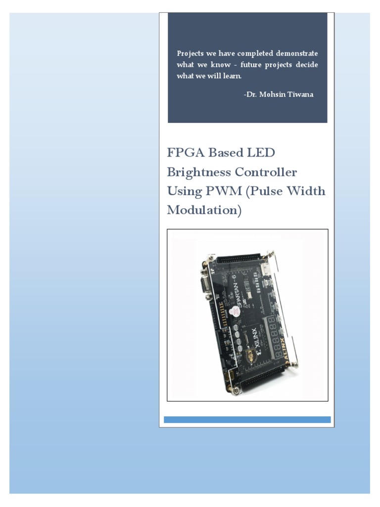 FPGA Based LED Brightness Controller Using PWM | PDF | Field Programmable Gate Array ...