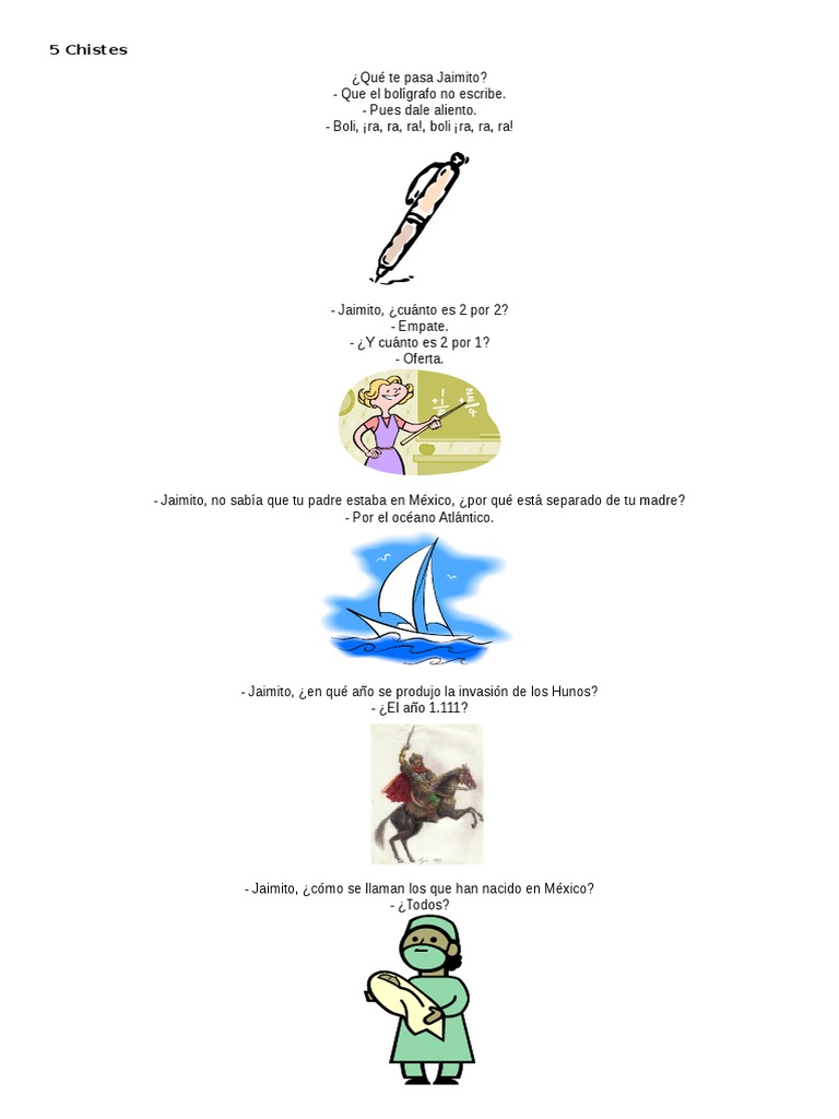 5 Chistes y refranes cortos | PDF | Ocio