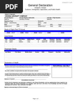 U.S. Customs Form: CBP Form 7507 - General Declaration Agriculture ...