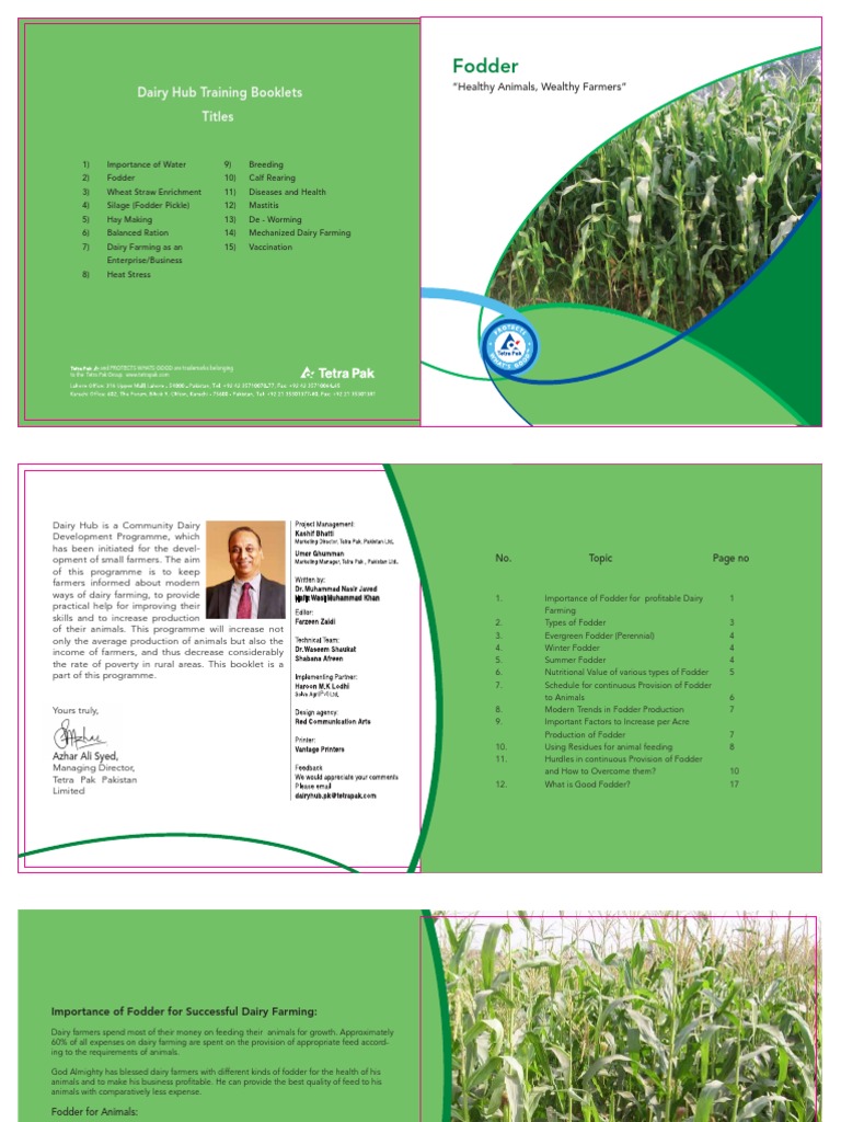 Fodder: Dairy Hub Training Booklets Titles | PDF | Dairy Farming | Fodder