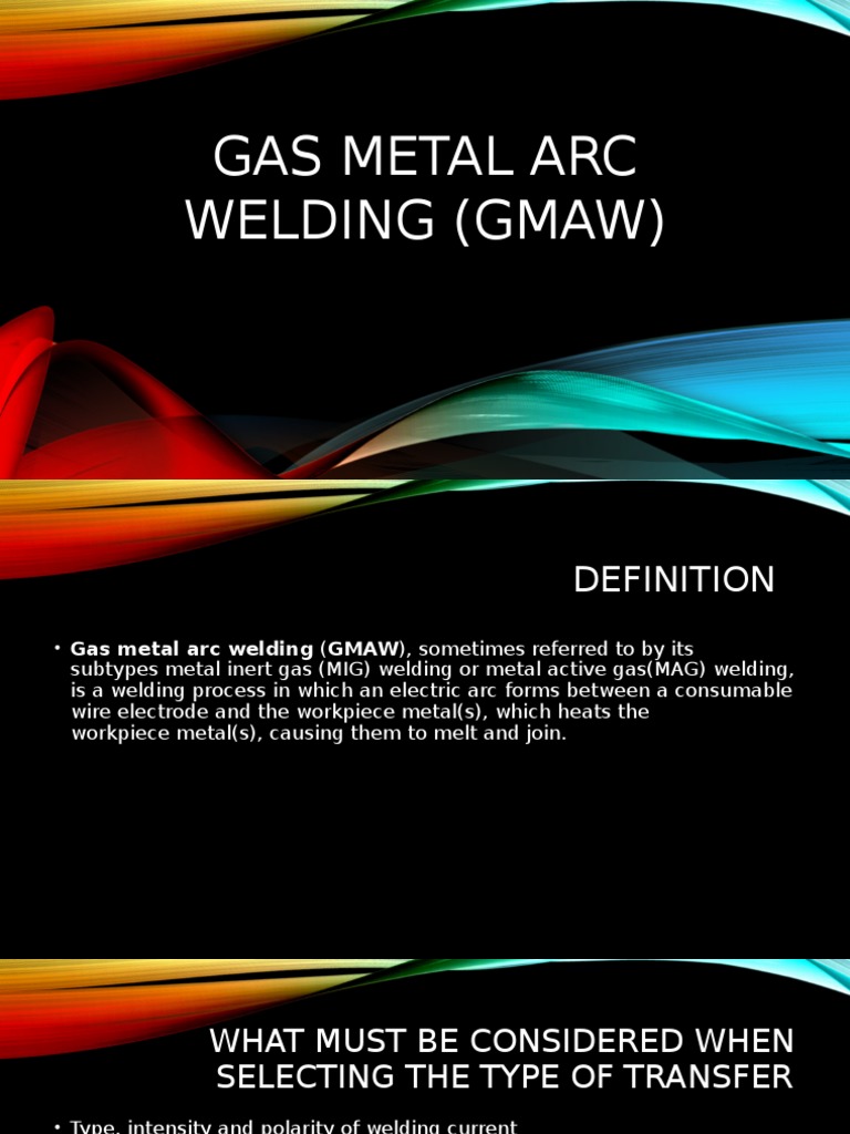 Gas Metal Arc Welding (Gmaw) | PDF | Welding | Construction