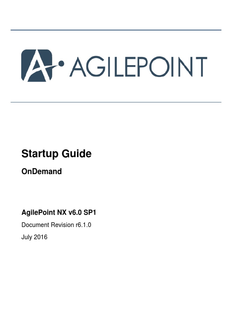 AgilePoint StartupGuide NX | PDF | Portable Document Format | User ...
