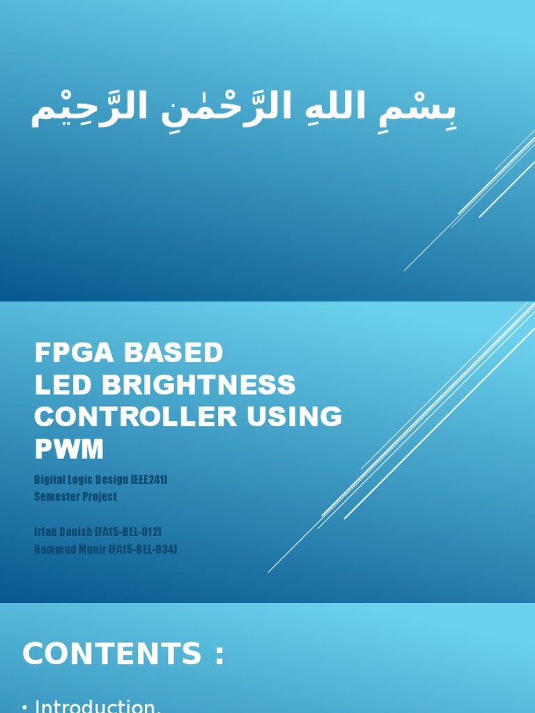 Presentation - FPGA Based LED Brightness Controller Using PWM | PDF | Electronic Design ...