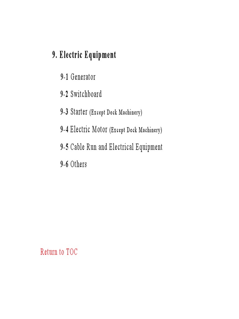Electric Equipment Overview | PDF
