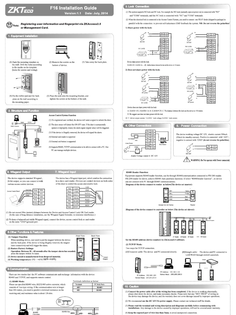 F16 Installation Guide PDF | PDF