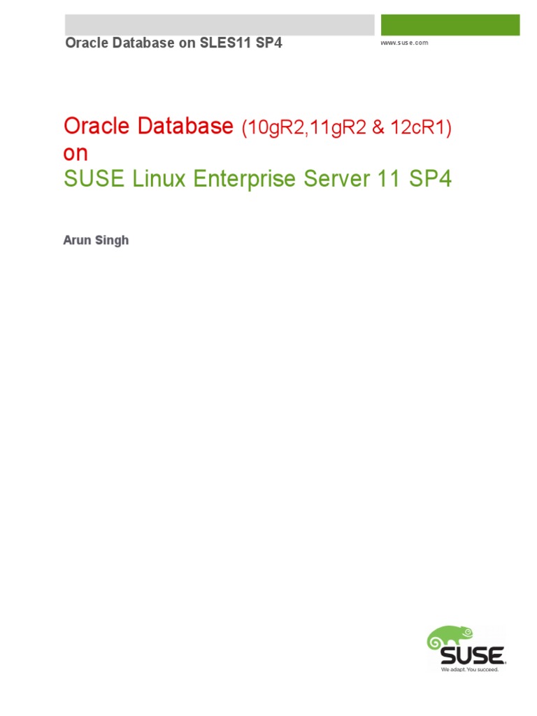 Install Oracledb On Suse Sles11sp4 | PDF | Oracle Database | Operating System Technology