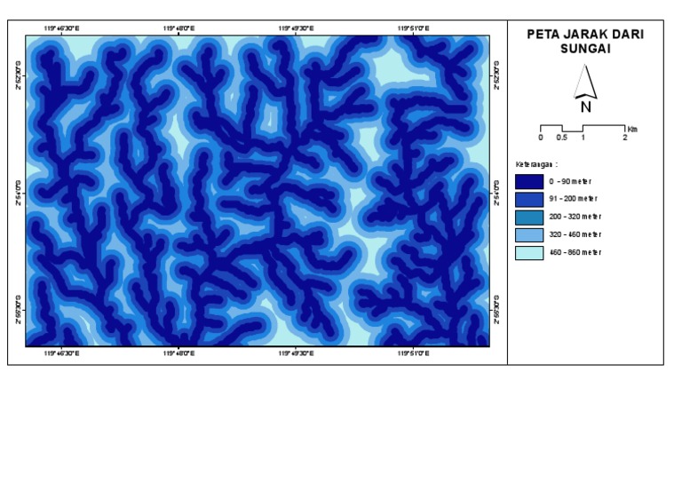 Peta Jarak Dari Sungai | PDF