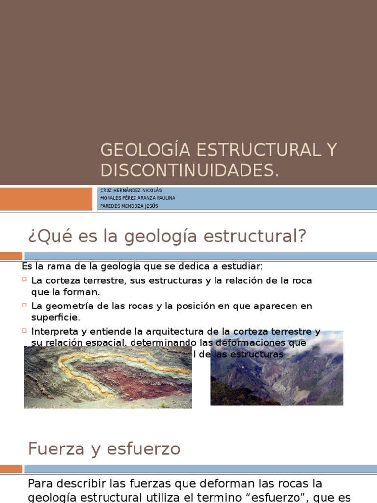 Geología Estructural y Discontinuidades | Geología estructural | Falla ...