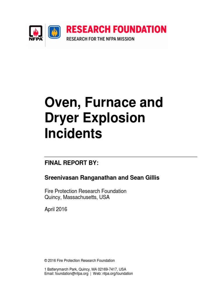 RF Oven Furnace Dryer Explosion Incidents | PDF | Explosion | Furnace