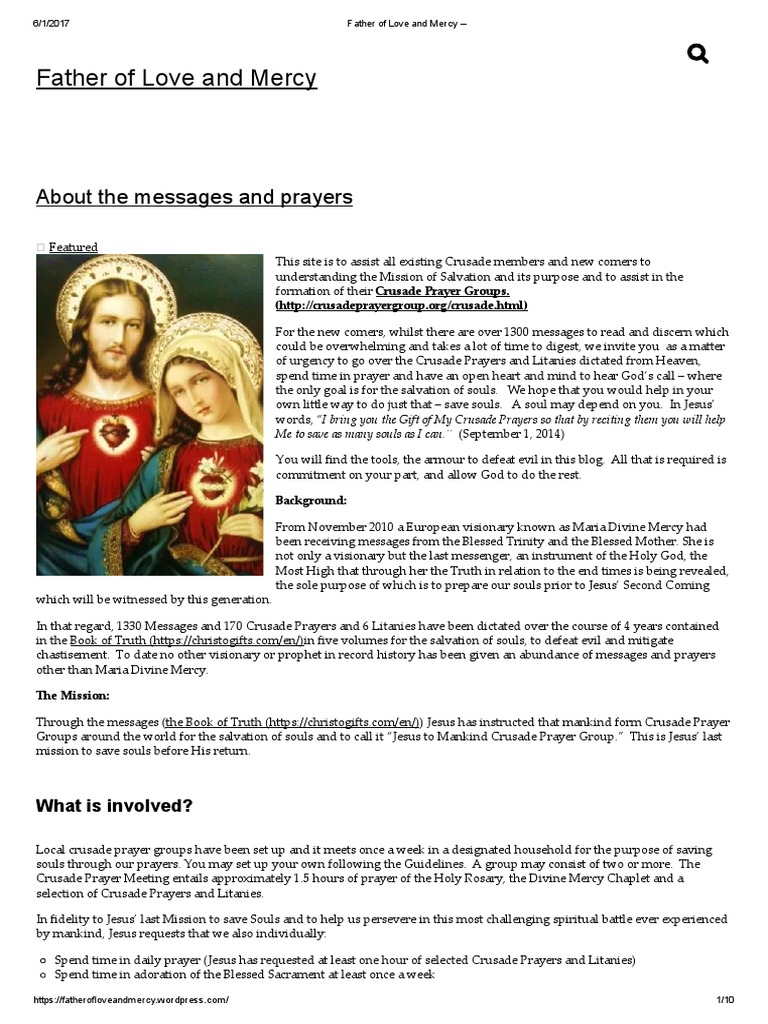 Father of Love and Mercy PDF | PDF | Prayer | Mercy